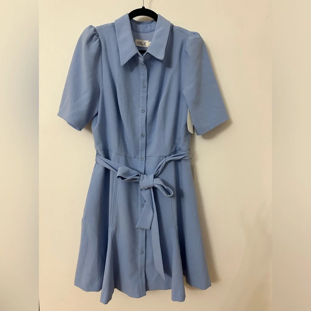 Eliza J | Dresses | Eliza J Charming Charlie Light Blue Buttonup Dress ...